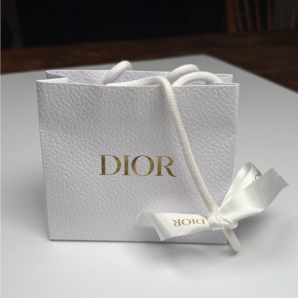 Dior | Bags | Dior White Luxury Gif Bag With Nylon Cord Handles And ...
